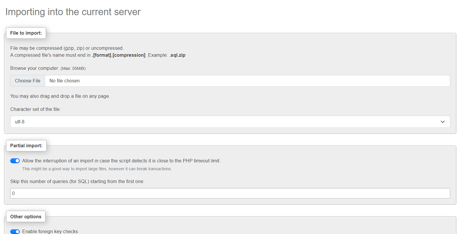 How to Fix phpMyAdmin 50MB Upload Limit in cPanel